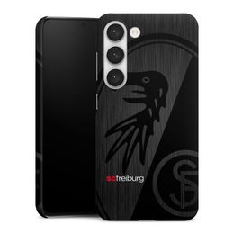 DeinDesign Galaxy S23 Handy Premium Case Smartphone Handyh&uuml;lle Schutzh&uuml;lle matt Sc Freiburg Metallic Look Official Licensed Product Premium Case