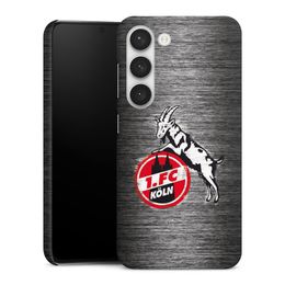 DeinDesign Galaxy S23 Handy Premium Case Smartphone Handyh&uuml;lle Schutzh&uuml;lle matt Official Licensed Product Metallic Look 1. Fc K&ouml;ln Premium Case