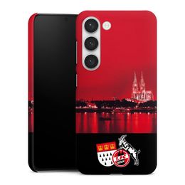 DeinDesign Galaxy S23 Handy Premium Case Smartphone Handyh&uuml;lle Schutzh&uuml;lle matt 1. Fc K&ouml;ln Skyline Official Licensed Product Premium Case