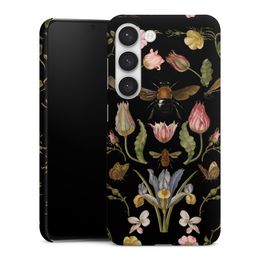 DeinDesign Galaxy S23 Handy Premium Case Smartphone Handyh&uuml;lle Schutzh&uuml;lle matt Flower Wreath Bee Blossom Premium Case