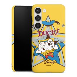 DeinDesign Galaxy S23 Handy Premium Case Smartphone Handyh&uuml;lle Schutzh&uuml;lle matt Donald Duck Disney Official Licensed Product Premium Case