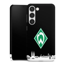 DeinDesign Galaxy S23 Handy Premium Case Smartphone Handyh&uuml;lle Schutzh&uuml;lle matt Skyline Sv Werder Bremen Official Licensed Product Premium Case