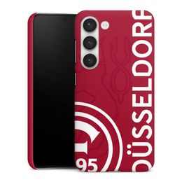DeinDesign Galaxy S23 Handy Premium Case Smartphone Handyh&uuml;lle Schutzh&uuml;lle matt Lettering F95 Fortuna D&uuml;sseldorf Premium Case