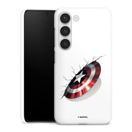 DeinDesign Galaxy S23 Handy Premium Case Smartphone Handyh&uuml;lle Schutzh&uuml;lle matt Captain America Official Licensed Product Marvel Premium Case