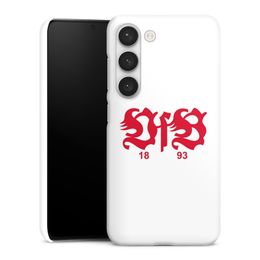 DeinDesign Galaxy S23 Handy Premium Case Smartphone Handyh&uuml;lle Schutzh&uuml;lle matt Official Licensed Product Lettering Vfb Stuttgart Premium Case