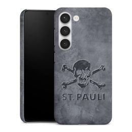 DeinDesign Galaxy S23 Handy Premium Case Smartphone Handyh&uuml;lle Schutzh&uuml;lle matt Logo Fc St. Pauli Concrete Premium Case