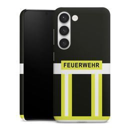DeinDesign Galaxy S23 Handy Premium Case Smartphone Handyh&uuml;lle Schutzh&uuml;lle matt Fire Fighters Job Fire Fighter Premium Case