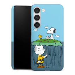 DeinDesign Galaxy S23 Handy Premium Case Smartphone Handyh&uuml;lle Schutzh&uuml;lle matt Peanuts Children Snoopy Premium Case