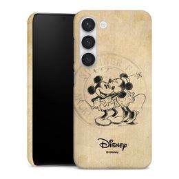 DeinDesign Galaxy S23 Handy Premium Case Smartphone Handyh&uuml;lle Schutzh&uuml;lle matt Minnie Mouse Vintage Mickey Mouse Premium Case