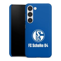 DeinDesign Galaxy S23 Handy Premium Case Smartphone Handyh&uuml;lle Schutzh&uuml;lle matt Fc Schalke 04 Official Licensed Product Logo Premium Case