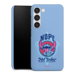 DeinDesign Galaxy S23 Handy Premium Case Smartphone Handyh&uuml;lle Schutzh&uuml;lle matt Disney Sayings Lilo & Stitch Premium Case