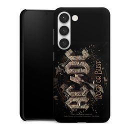 DeinDesign Galaxy S23 Handy Premium Case Smartphone Handyh&uuml;lle Schutzh&uuml;lle matt Official Licensed Product Rock Or Bust Acdc Premium Case