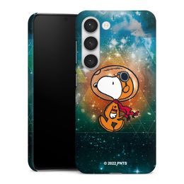 DeinDesign Galaxy S23 Handy Premium Case Smartphone Handyh&uuml;lle Schutzh&uuml;lle matt Official Licensed Product Snoopy Astronaut Premium Case