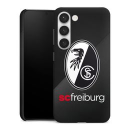 DeinDesign Galaxy S23 Handy Premium Case Smartphone Handyh&uuml;lle Schutzh&uuml;lle matt Sc Freiburg Lettering Logo Premium Case