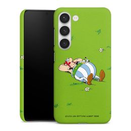 DeinDesign Galaxy S23 Handy Premium Case Smartphone Handyh&uuml;lle Schutzh&uuml;lle matt Asterix Official Licensed Product Obelix Premium Case
