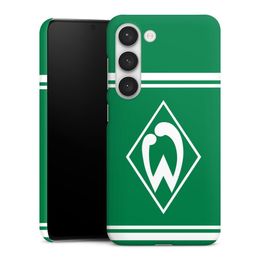 DeinDesign Galaxy S23 Handy Premium Case Smartphone Handyh&uuml;lle Schutzh&uuml;lle matt Sv Werder Bremen Official Licensed Product Logo Premium Case
