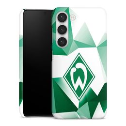 DeinDesign Galaxy S23 Handy Premium Case Smartphone Handyh&uuml;lle Schutzh&uuml;lle matt Tarnmuster Sv Werder Bremen Official Licensed Product Premium Case