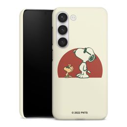 DeinDesign Galaxy S23 Handy Premium Case Smartphone Handyh&uuml;lle Schutzh&uuml;lle matt Snoopy Official Licensed Product Kindheit Premium Case