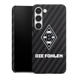 DeinDesign Galaxy S23 Handy Premium Case Smartphone Handyh&uuml;lle Schutzh&uuml;lle matt Borussia M&ouml;nchengladbach Carbon Gladbach Premium Case
