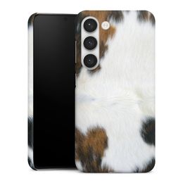 DeinDesign Galaxy S23 Handy Premium Case Smartphone Handyh&uuml;lle Schutzh&uuml;lle matt Cow Fur Cow Skin Premium Case