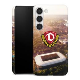 DeinDesign Galaxy S23 Handy Premium Case Smartphone Handyh&uuml;lle Schutzh&uuml;lle matt Sgd Sg Dynamo Dresden Stadium Premium Case