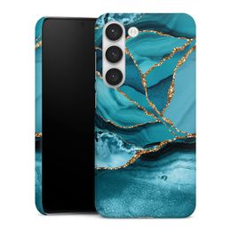 DeinDesign Galaxy S23 Handy Premium Case Smartphone Handyh&uuml;lle Schutzh&uuml;lle matt Marble Gemstone Glitzer Premium Case