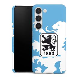 DeinDesign Galaxy S23 Handy Premium Case Smartphone Handyh&uuml;lle Schutzh&uuml;lle matt Coat Of Arms Tsv 1860 M&uuml;nchen Official Licensed Product Premium Case