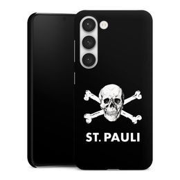 DeinDesign Galaxy S23 Handy Premium Case Smartphone Handyh&uuml;lle Schutzh&uuml;lle matt Totenkopf Fc St. Pauli Official Licensed Product Premium Case