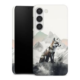DeinDesign Galaxy S23 Handy Premium Case Smartphone Handyh&uuml;lle Schutzh&uuml;lle matt Nature Mountain Fox Premium Case