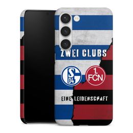 DeinDesign Galaxy S23 Handy Premium Case Smartphone Handyh&uuml;lle Schutzh&uuml;lle matt Friendship 1. Fc N&uuml;rnberg Fc Schalke 04 Premium Case