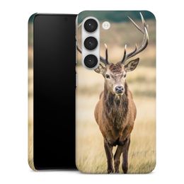 DeinDesign Galaxy S23 Handy Premium Case Smartphone Handyh&uuml;lle Schutzh&uuml;lle matt Forrest Deer Meadow Premium Case