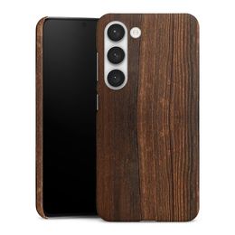 DeinDesign Galaxy S23 Handy Premium Case Smartphone Handyh&uuml;lle Schutzh&uuml;lle matt Wood Nut Tree Wooden Look Premium Case