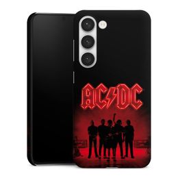 DeinDesign Galaxy S23 Handy Premium Case Smartphone Handyh&uuml;lle Schutzh&uuml;lle matt Band Acdc Official Licensed Product Premium Case