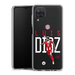 DeinDesign Galaxy A12 Handy Silikon H&uuml;lle Case transparent Handyh&uuml;lle Official Licensed Product Fc Bayern M&uuml;nchen Luis Diaz Silikon Case
