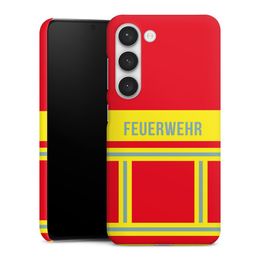 DeinDesign Galaxy S23 Handy Premium Case Smartphone Handyh&uuml;lle Schutzh&uuml;lle matt Fire Fighters Life Saver Fire Fighter Premium Case