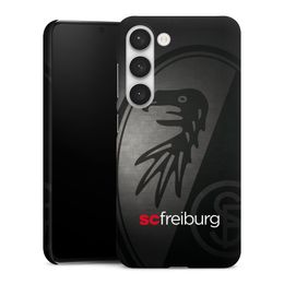 DeinDesign Galaxy S23 Handy Premium Case Smartphone Handyh&uuml;lle Schutzh&uuml;lle matt Official Licensed Product Sc Freiburg Metallic Look Premium Case