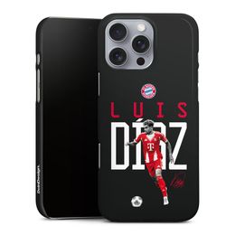 DeinDesign iPhone 16 Pro Max Handy Premium Case Smartphone Handyh&uuml;lle Schutzh&uuml;lle gl&auml;nzend Fc Bayern M&uuml;nchen Official Licensed Product Luis Diaz Premium Case