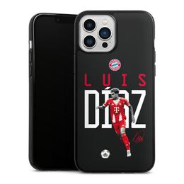 DeinDesign iPhone 13 Pro Max Handy Silikon H&uuml;lle Case schwarz Handyh&uuml;lle Fc Bayern M&uuml;nchen Official Licensed Product Luis Diaz
