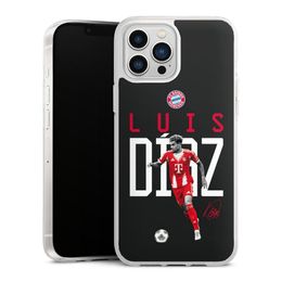 DeinDesign iPhone 13 Pro Max Handy Silikon H&uuml;lle Case transparent Handyh&uuml;lle Fc Bayern M&uuml;nchen Official Licensed Product Luis Diaz Silikon Case
