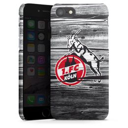 DeinDesign iPhone SE (2022) Handy Premium Case Smartphone Handyh&uuml;lle Schutzh&uuml;lle matt 1. Fc K&ouml;ln Official Licensed Product Wooden Look Premium Case