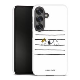 DeinDesign Galaxy S25 Handy Panzer Handyh&uuml;lle robuste Outdoor H&uuml;lle Schutzh&uuml;lle matt Snoopy Dog Peanuts Tough Case