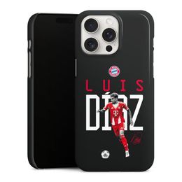 DeinDesign iPhone 15 Pro Max Handy Premium Case Smartphone Handyh&uuml;lle Schutzh&uuml;lle gl&auml;nzend Fc Bayern M&uuml;nchen Official Licensed Product Luis Diaz Premium Case