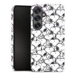 DeinDesign Galaxy S25 Handy Panzer Handyh&uuml;lle robuste Outdoor H&uuml;lle Schutzh&uuml;lle matt Peanuts Snoopy Muster Tough Case