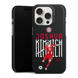 DeinDesign iPhone 15 Pro Handy Premium Case Smartphone Handyh&uuml;lle Schutzh&uuml;lle gl&auml;nzend Official Licensed Product Fc Bayern M&uuml;nchen Kimmich Premium Case