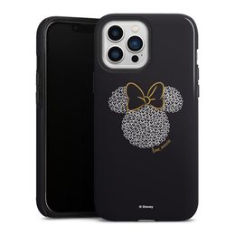 DeinDesign iPhone 13 Pro Max Handy Panzer Handyh&uuml;lle robuste Outdoor H&uuml;lle Schutzh&uuml;lle gl&auml;nzend Minnie Mouse Muster Disney Tough Case