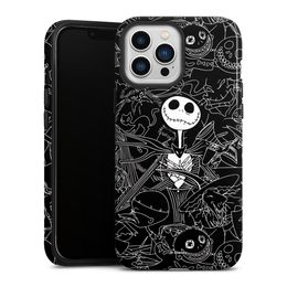 DeinDesign iPhone 13 Pro Max Handy Panzer Handyh&uuml;lle robuste Outdoor H&uuml;lle Schutzh&uuml;lle gl&auml;nzend Disney Nightmare Before Christmas Halloween Tough Case