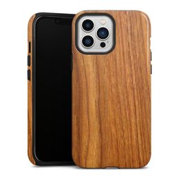 DeinDesign iPhone 13 Pro Max Handy Panzer Handyh&uuml;lle robuste Outdoor H&uuml;lle Schutzh&uuml;lle gl&auml;nzend Larch Wood Wooden Look Tough Case