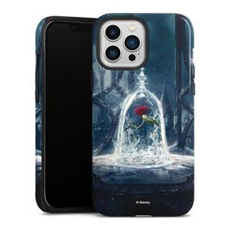DeinDesign iPhone 13 Pro Max Handy Panzer Handyh&uuml;lle robuste Outdoor H&uuml;lle Schutzh&uuml;lle gl&auml;nzend Rose The Beauty And The Beast Disney Princess Tough Case