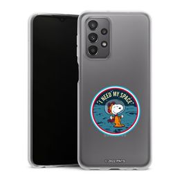 DeinDesign Galaxy A23 5G Handy Silikon H&uuml;lle Case transparent Handyh&uuml;lle Peanuts Weltall Snoopy Silikon Case