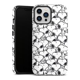 DeinDesign iPhone 13 Pro Max Handy Panzer Handyh&uuml;lle robuste Outdoor H&uuml;lle Schutzh&uuml;lle gl&auml;nzend Peanuts Snoopy Muster Tough Case